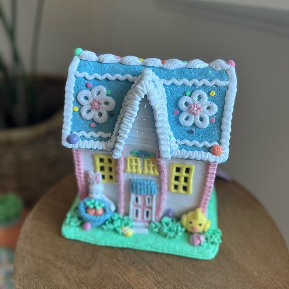 Holiday | Easter Spring Home Village House Bunny Chick Glitter Clay ...